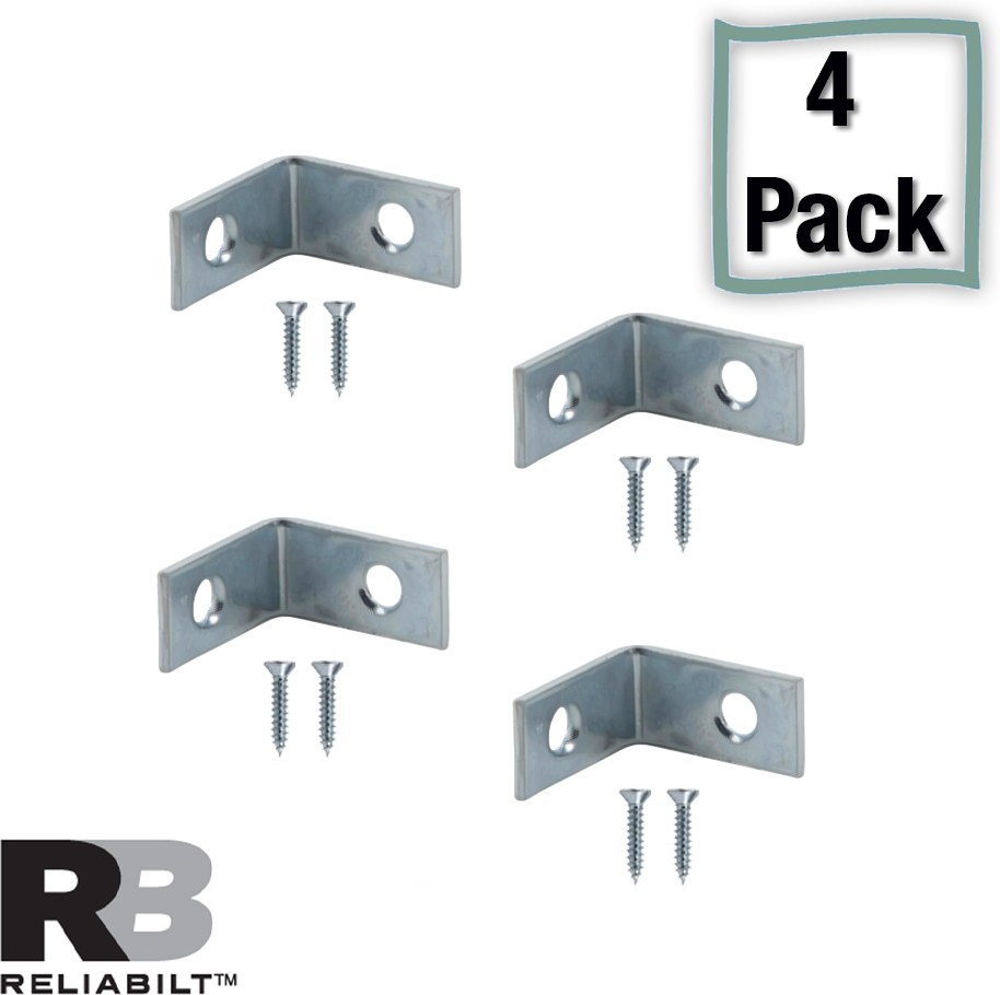 0.5-Inches x Zinc-plated Steel Corner brace 4 -Pack